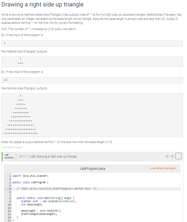 Solved Ex: If the input of the program is: 19 the method | Chegg.com