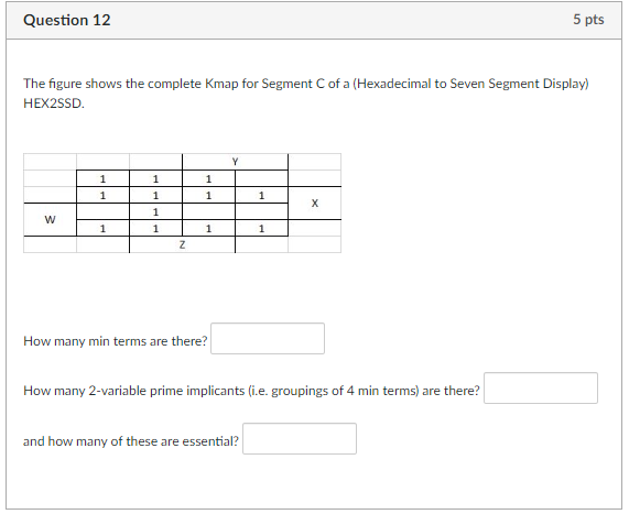 Solved The figure shows the complete Kmap for Segment C of a | Chegg.com
