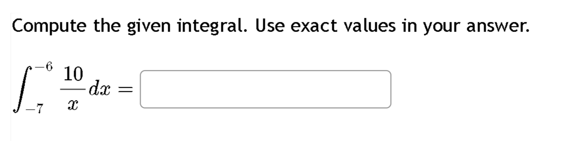 Solved Compute the given integral. Use exact values in your | Chegg.com