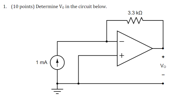 Solved 1 10 Points Determine V0 In The Circuit Below 