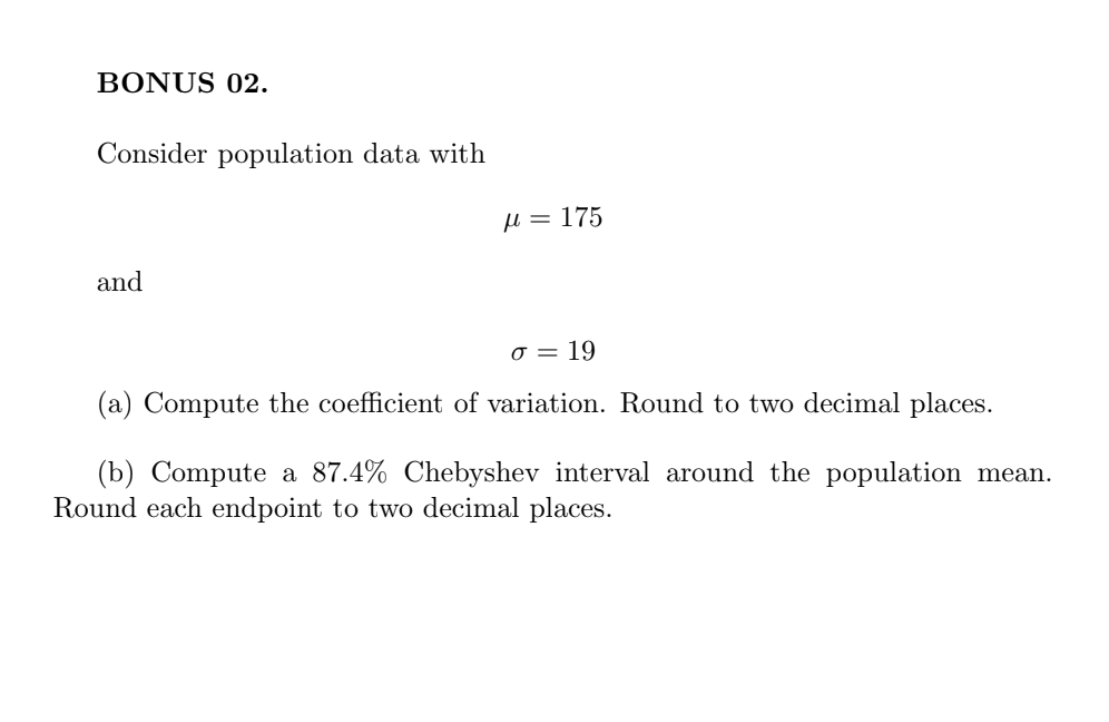 Solved Consider population data with μ=175 and σ=19 (a) | Chegg.com