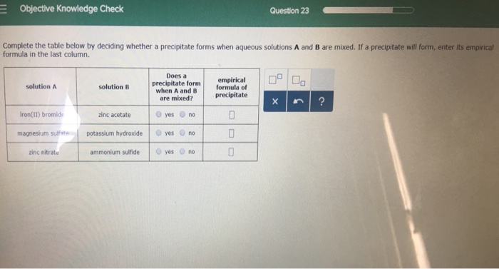 Solved Objective Knowledge Check Question 23 Complete the | Chegg.com