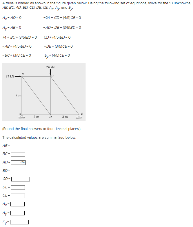 Solved Hello, please help me solve with rounding to four | Chegg.com