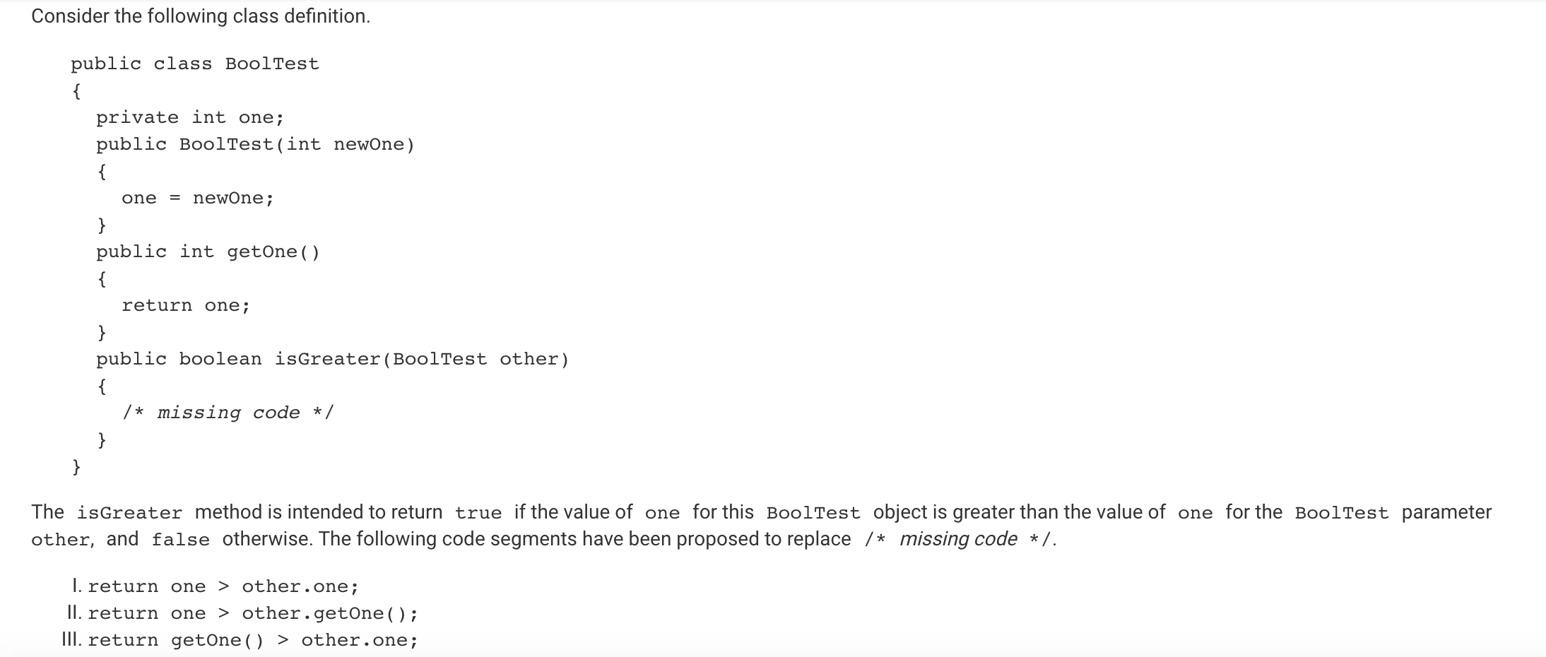 Solved Consider the following class definition. public class | Chegg.com