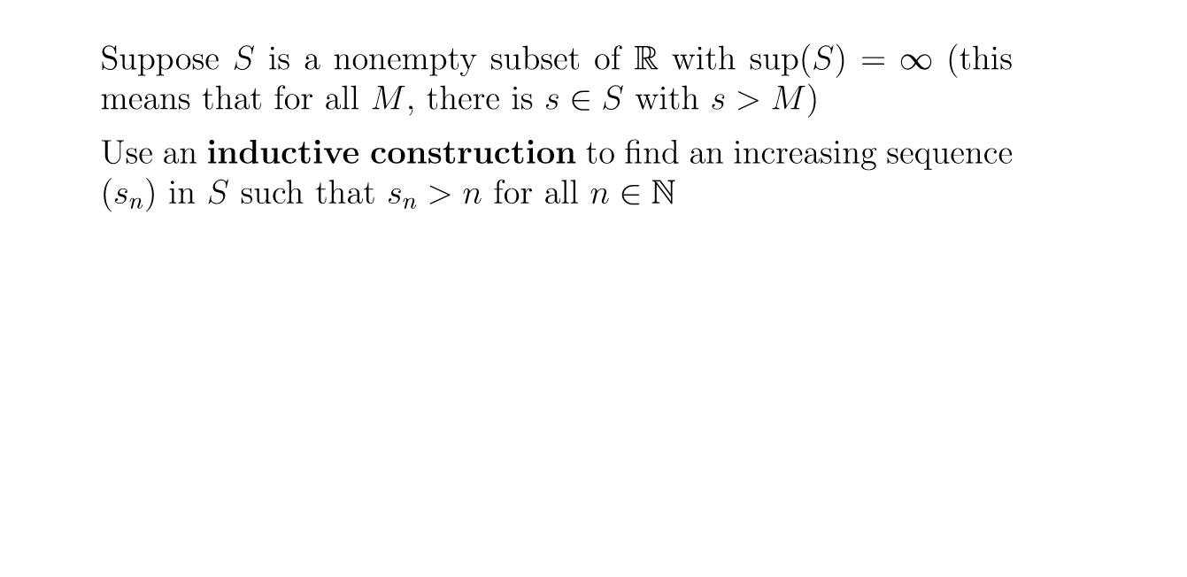 Solved Suppose S is a nonempty subset of R with sup(S) - = | Chegg.com