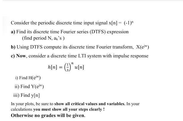 Solved n Consider the periodic discrete time input signal | Chegg.com