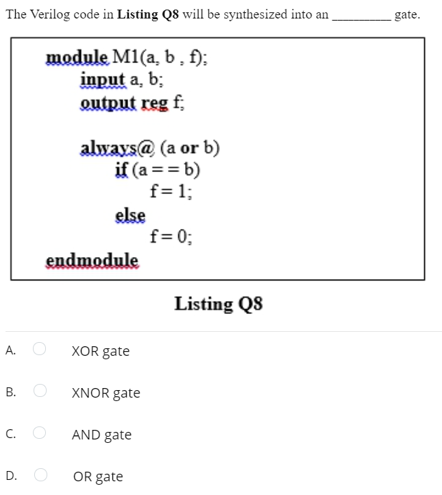 Solved Which of the following logic expressions represents | Chegg.com