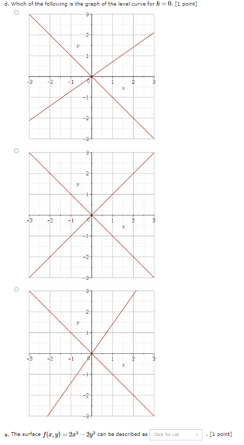 Solved For the function f(x,y)=2x2−2y2, answer the following | Chegg.com