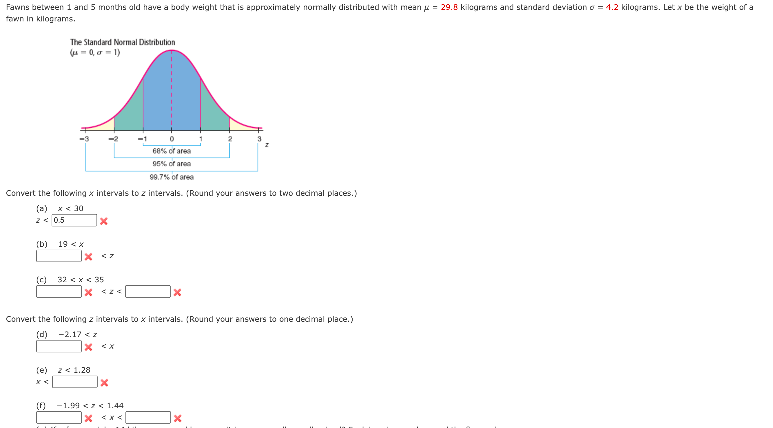 Solved fawn in kilograms. Convert the following x intervals | Chegg.com