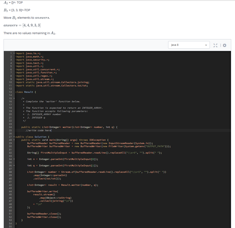 Solved Complete the waiter function in the editor below. | Chegg.com