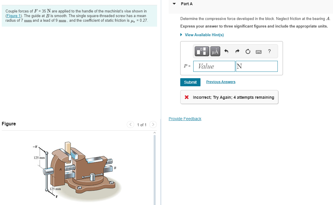 Solved Couple forces of \( ﻿F=35 \mathrm{~N} \) ﻿are applied | Chegg.com