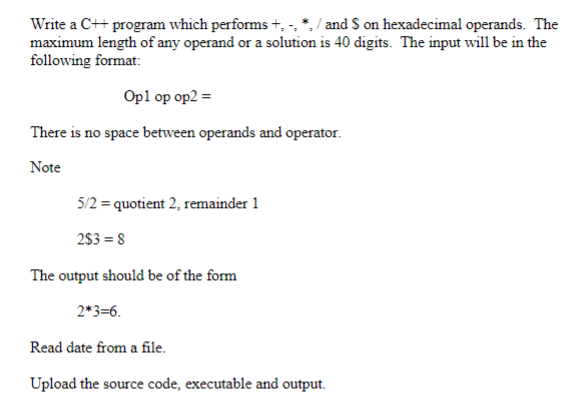 Solved Write A C Program Which Performs And S On