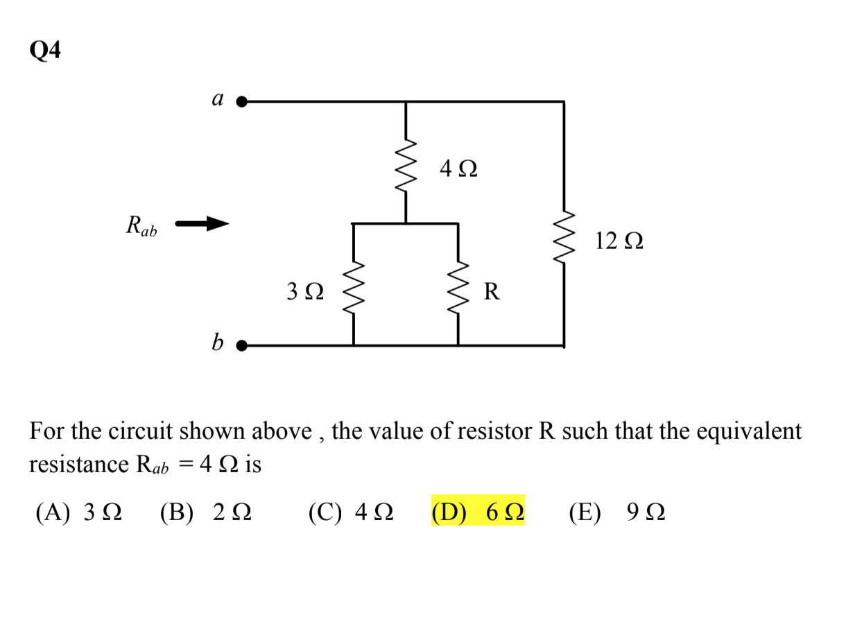 Solved Rab 7 3 1252 3123 be For the circuit shown above , | Chegg.com