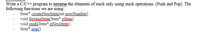 Solved Write a C/C++ program to reverse the elements of | Chegg.com
