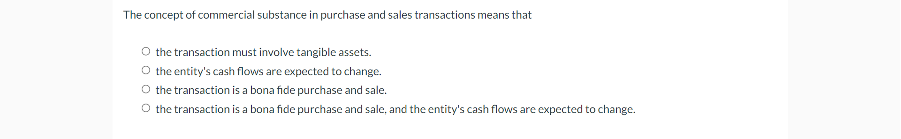 Solved The concept of commercial substance in purchase and | Chegg.com