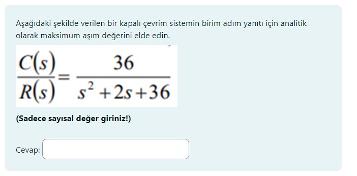 Solved analytically obtain the maximum overshoot value for | Chegg.com
