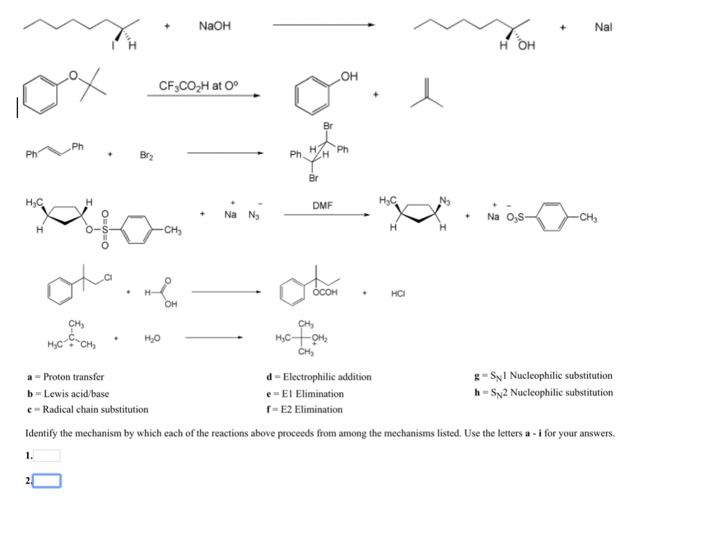 Solved +NaOH Nal нон он CF3CO2H at Oo Br Br ње DMF +Na N3 Na | Chegg.com