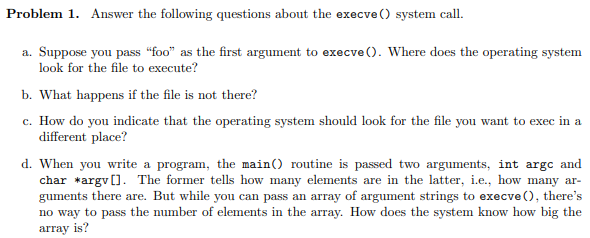 Solved Problem 1. Answer the following questions about the | Chegg.com