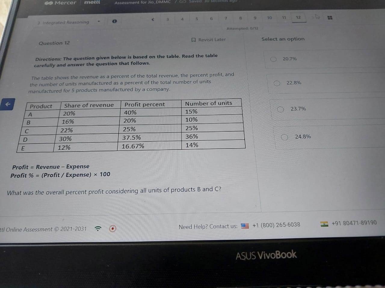 Solved Question 12 Q Revisit Later Select an option | Chegg.com