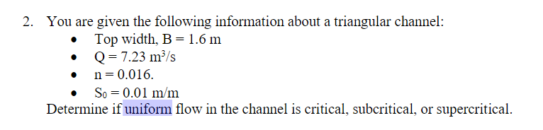 Solved 2. You are given the following information about a | Chegg.com