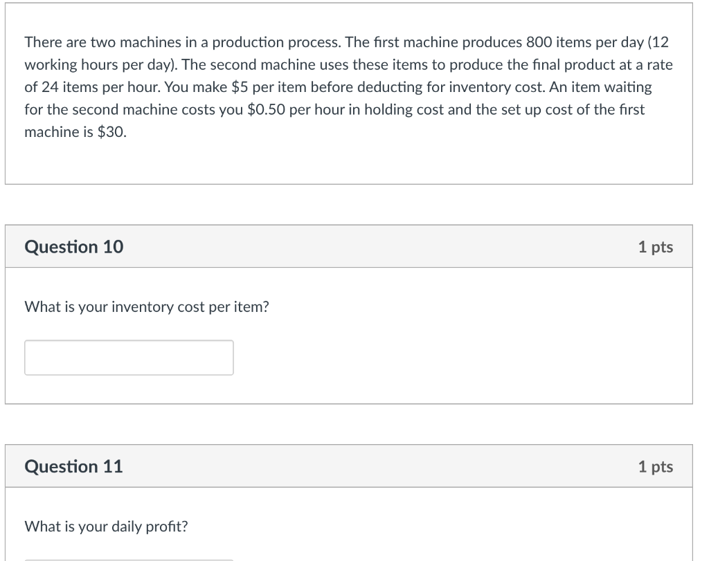 Solved There are two machines in a production process. The | Chegg.com