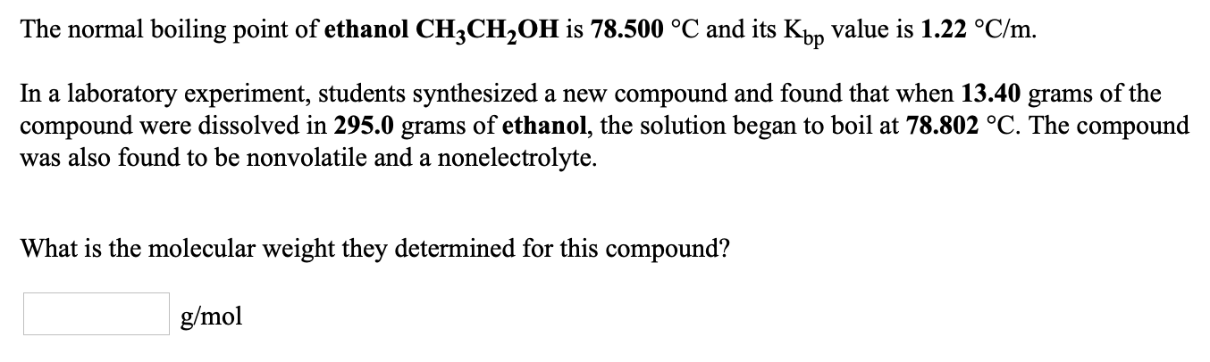Solved The normal boiling point of chloroform CHCl3 is | Chegg.com