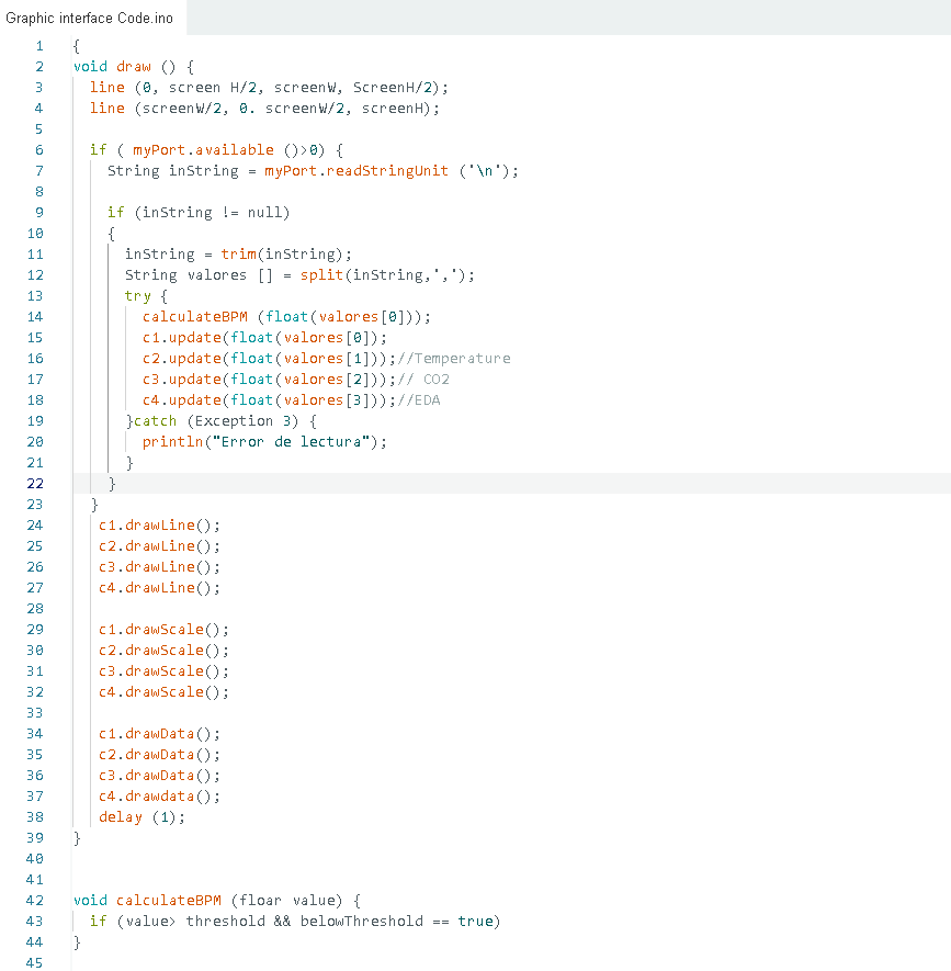Graphic interface Code.ino | Chegg.com