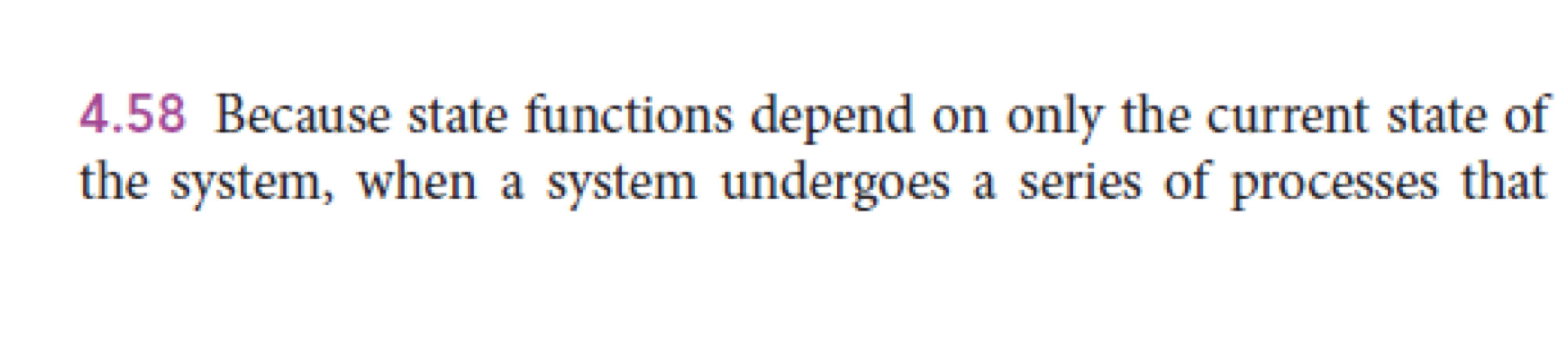 Solved 4.58 Because state functions depend on only the | Chegg.com