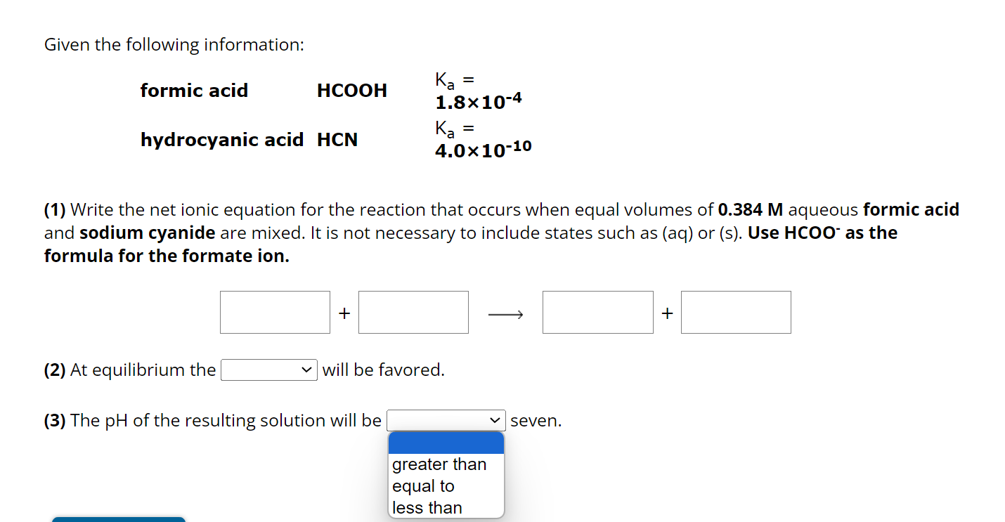 Solved (1) Write the net ionic equation for the reaction | Chegg.com