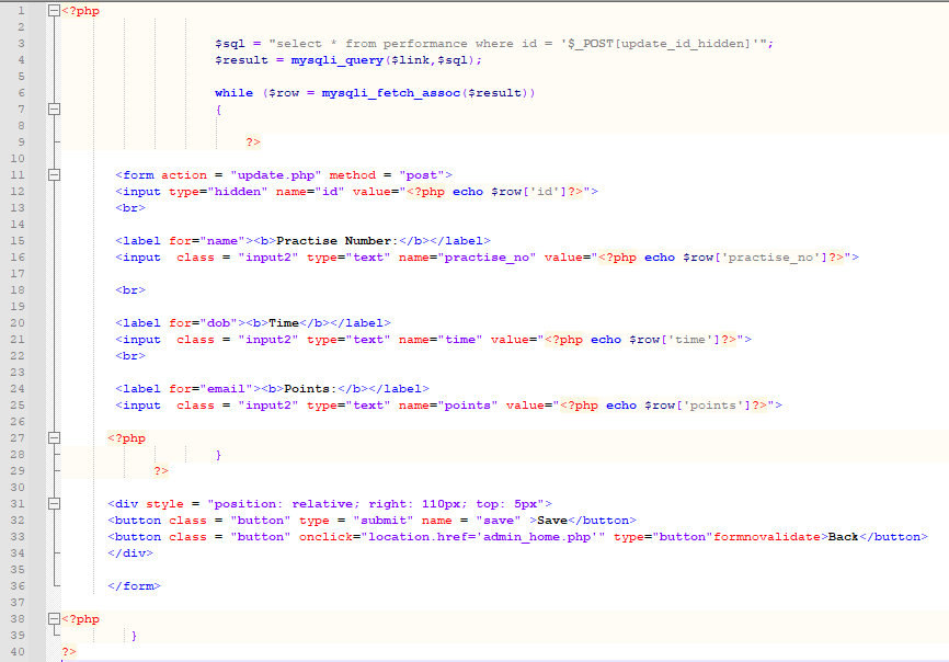 Solved PHP Form Submits But Only Updates Last Row. I am | Chegg.com