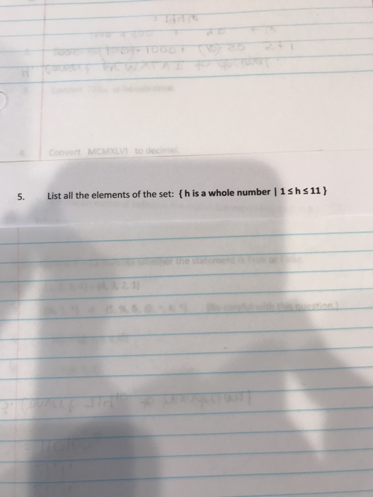 Solved -???? Covert MCMXLV to de 5. List all the elements of | Chegg.com