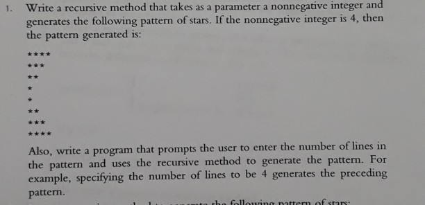 Solved Write a recursive method that takes as a parameter a | Chegg.com