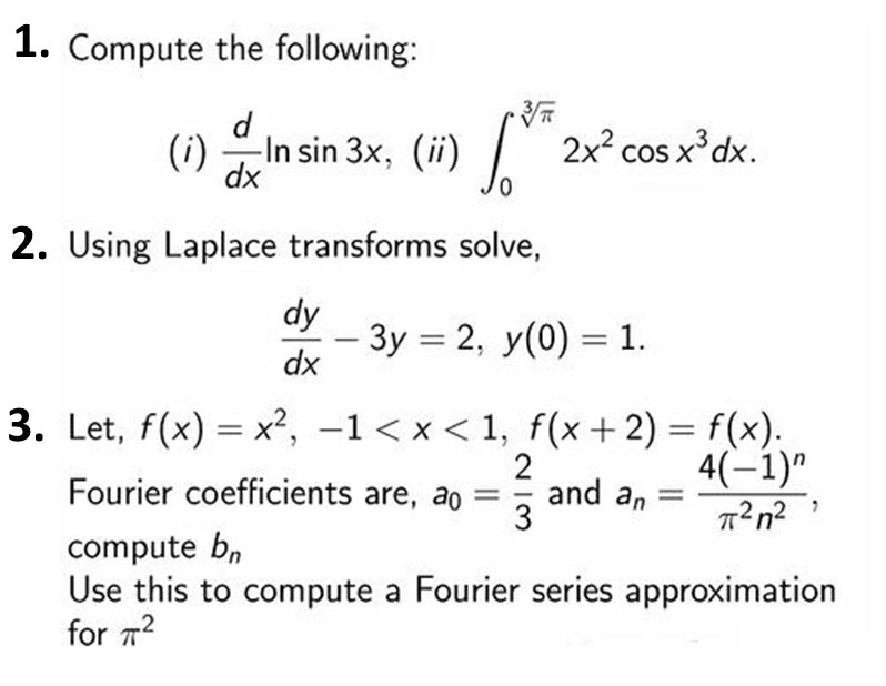 Solved Compute the | Chegg.com
