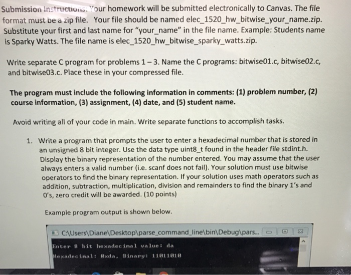 Solved Submission Instruction. our homework will be | Chegg.com