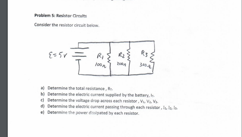 Solved Problem 5: Resistor Circuits Consider the resistor | Chegg.com