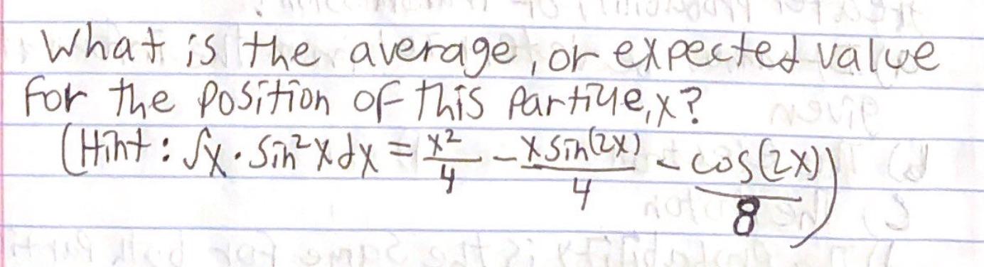 Solved A particle is described by the wavefunction 371x A | Chegg.com