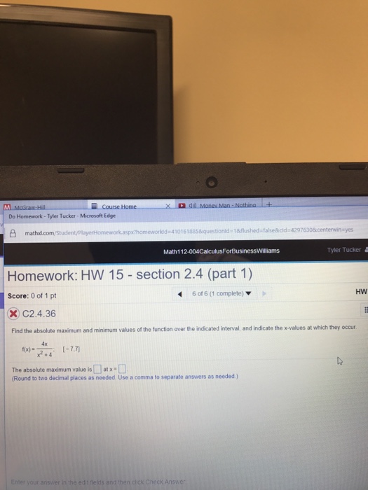 Solved mathd.com/student/playerHomeworkaspx homework 4 | Chegg.com