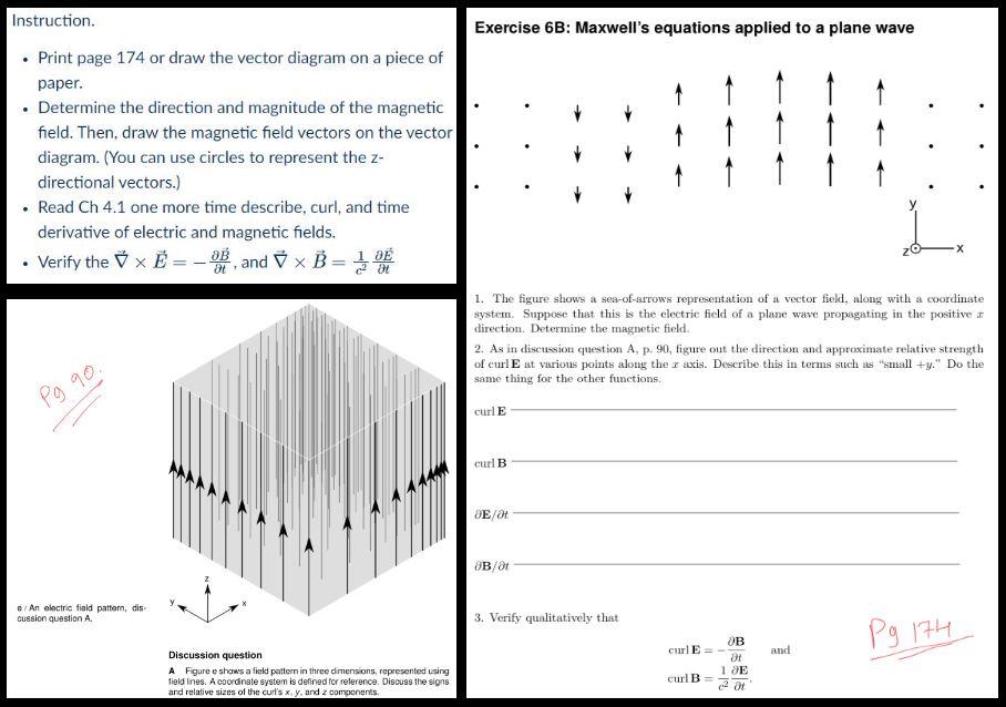 Solved Instruction. Exercise 6B: Maxwell's equations applied | Chegg.com