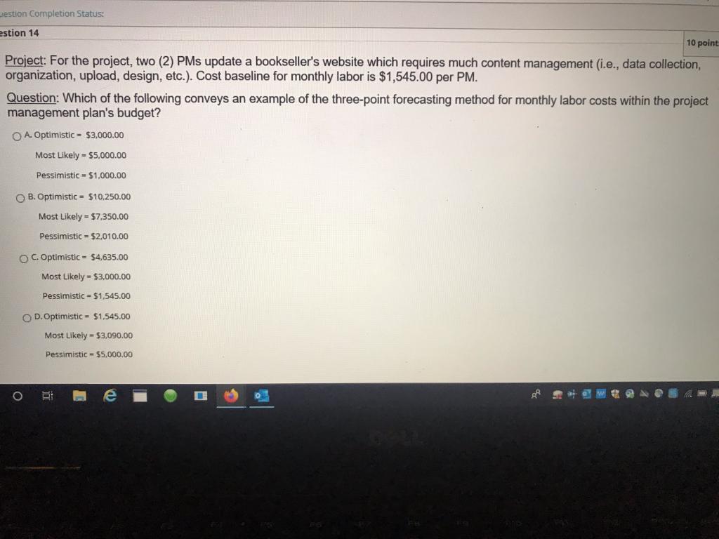 Solved estion Completion Status: estion 14 10 point Project: | Chegg.com Solved estion Completion Status: estion 14 10 point Project: | Chegg.com