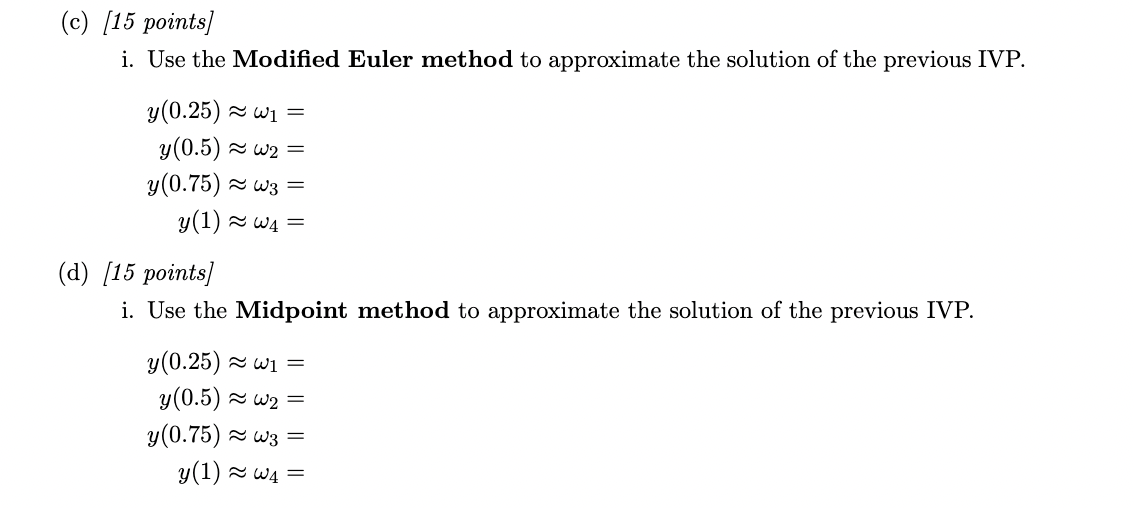 Solved 1. Solving an Initial Value Problems (IVP). (a) [5 | Chegg.com