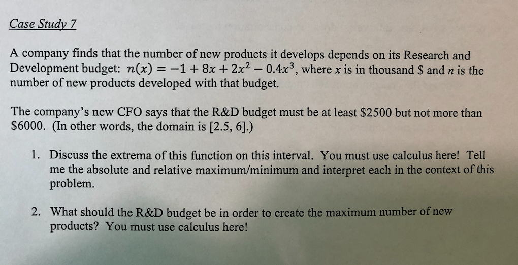 Solved Case Study 7 A company finds that the number of new | Chegg.com