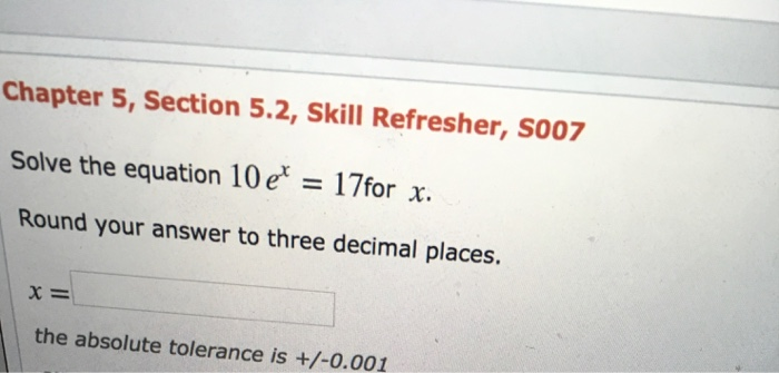 Solved Chapter 5, Section 5.2, Skill Refresher, S0027 Solve | Chegg.com