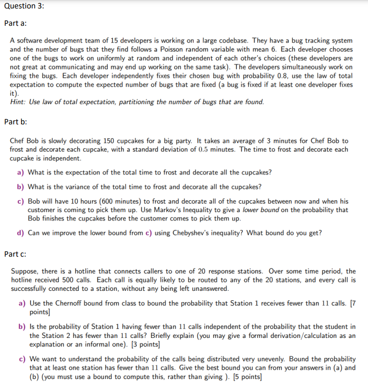 Solved Question 3: Law of Total Expectation (RV Version): | Chegg.com
