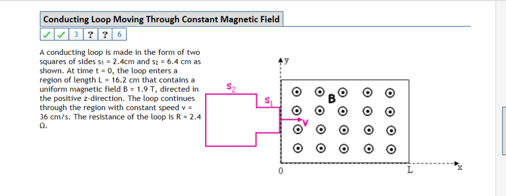 Solved Conducting Loop Moving Through Constant Magnetic | Chegg.com