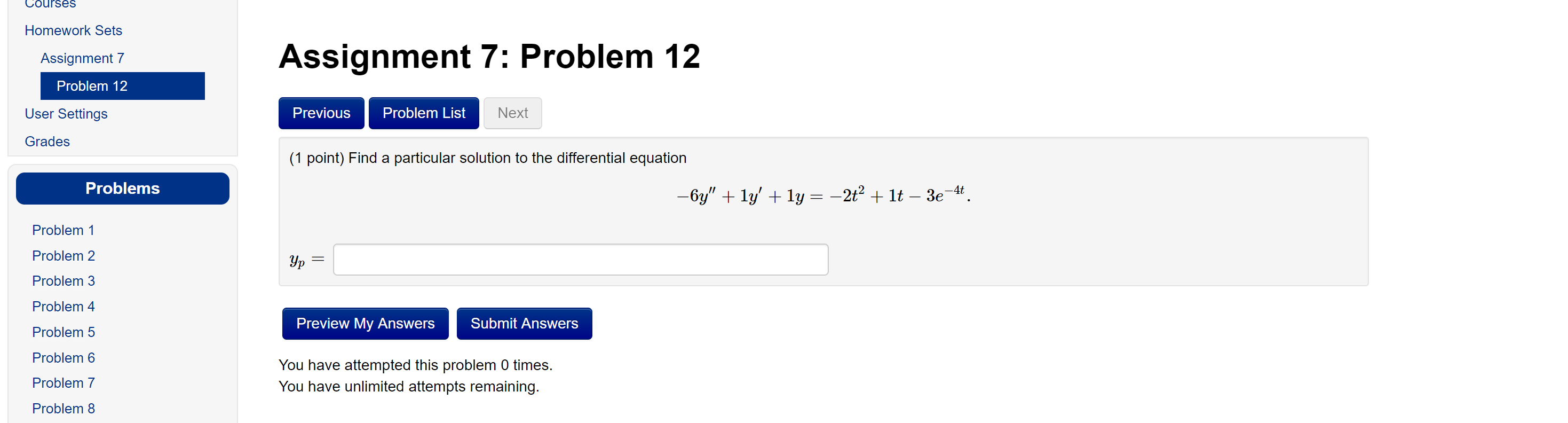 Solved Courses Homework Sets Assignment 7 Problem 12 | Chegg.com