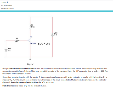 Solved Figure 1 Using the Multisim simulation software | Chegg.com