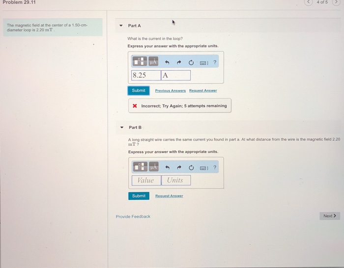 Solved Problem 29.11 24 of5 The magnetic field at the center | Chegg.com