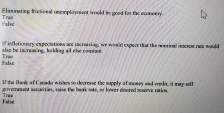 Solved Part I True/Felse with Explanation (15 marks, each | Chegg.com