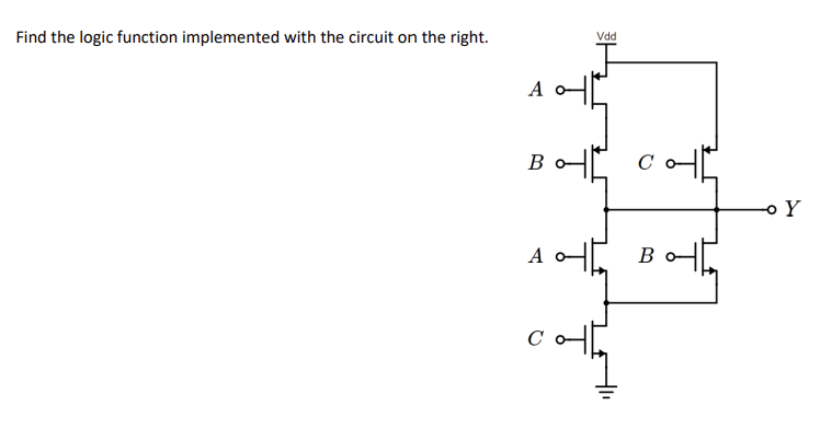 Solved Find the logic function implemented with the circuit | Chegg.com