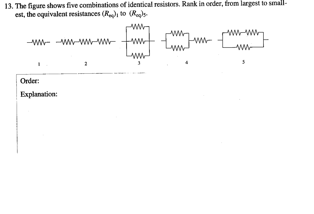 Solved 13. The figure shows five combinations of identical | Chegg.com